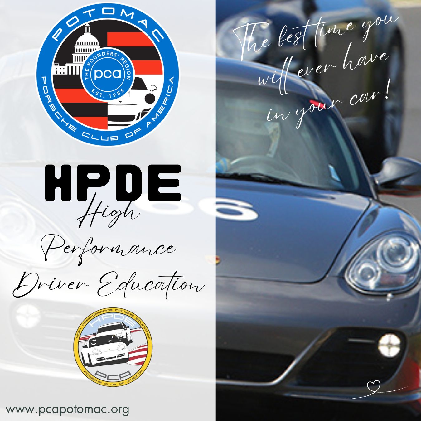 Supercar Club Logo PCA Potomac's PorscheFest HPDE DON'T MISS IT!